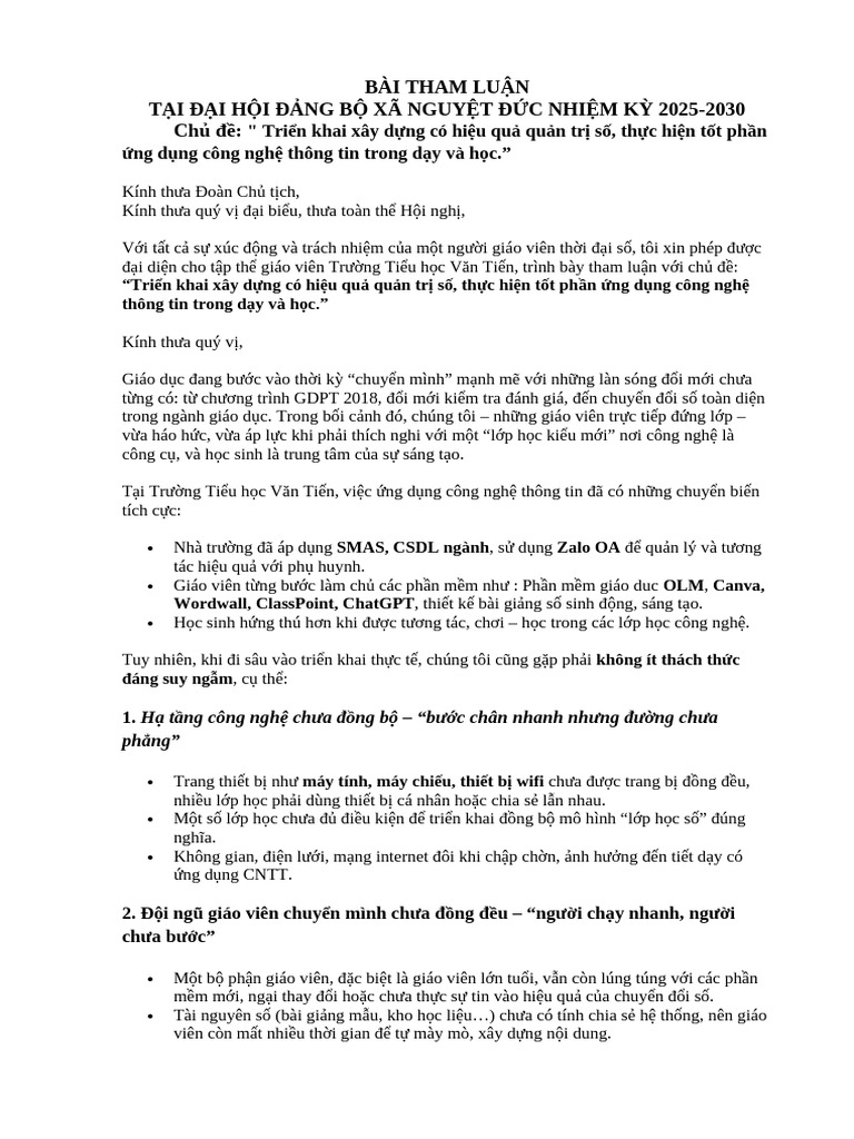 Hien - Bai Tham Lu N Ung Dung CNTT | PDF