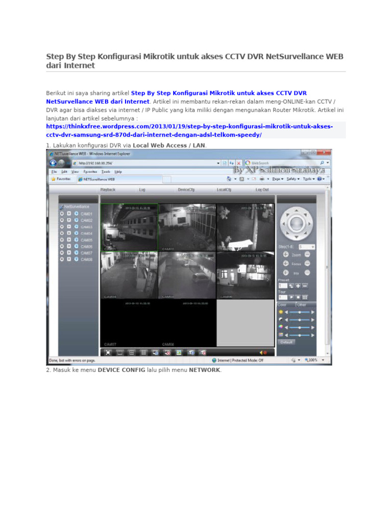 Step by Step Konfigurasi Mikrotik Untuk Akses CCTV DVR NetSurvellance ...