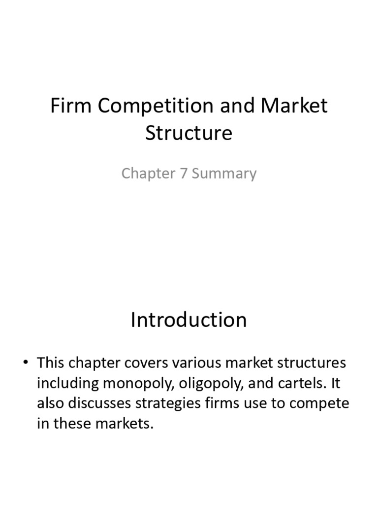 Firm Competition and Market Structure | PDF