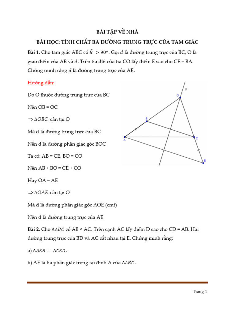 9.4.đư NG Trung TR C Trong Tam Giác - Đáp Án | PDF