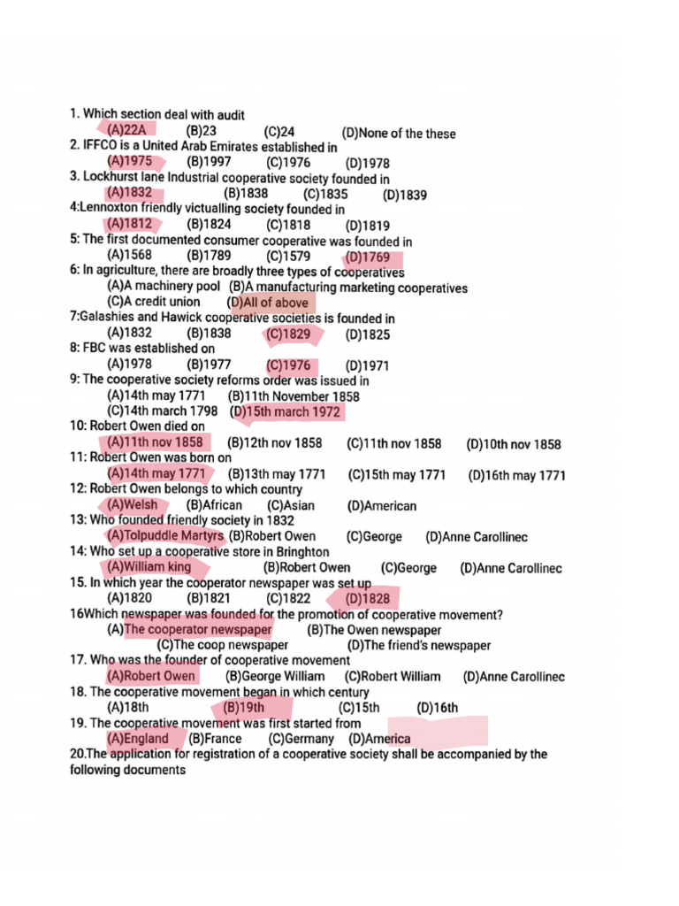Cooperative Law Material | PDF