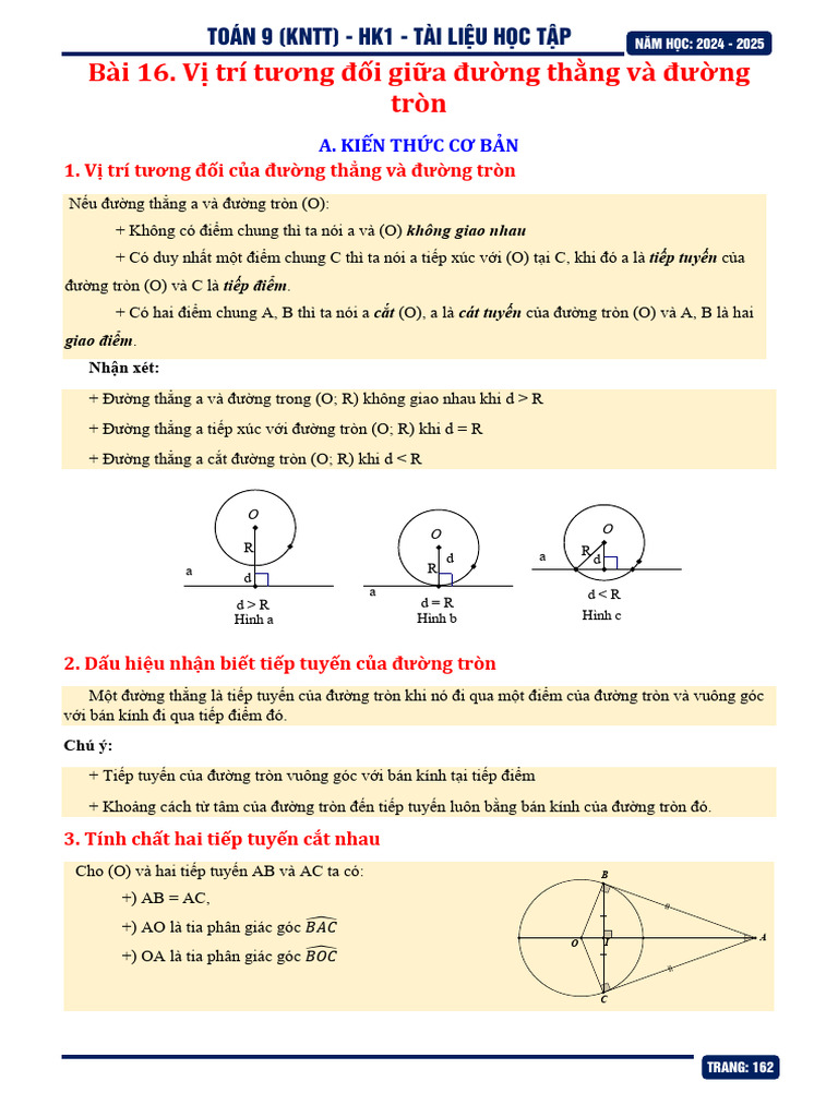 Tai Lieu Hoc Tap Toan 9 Ket Noi Tri Thuc Voi Cuoc Song Hoc Ki 1 Trang | PDF