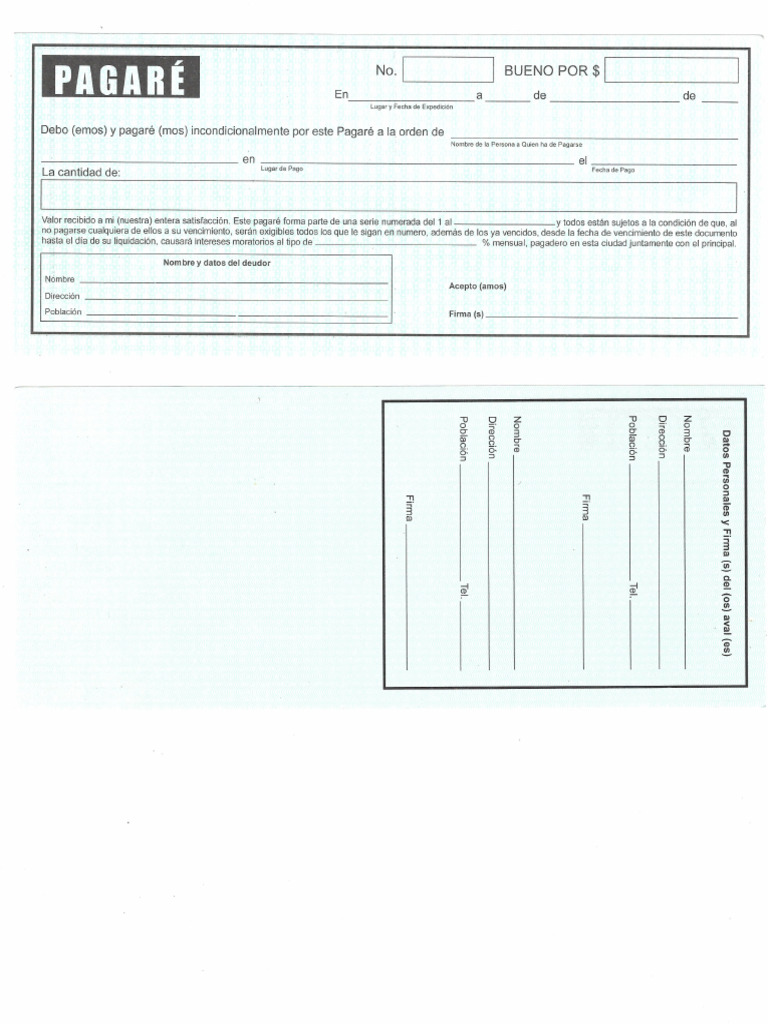 Pagare Editable | PDF