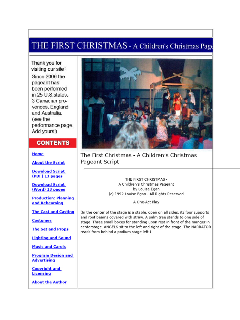 Children's Christmas Pageant Script | PDF | Biblical Magi | Jesus