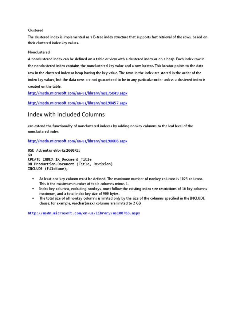 Indexes | PDF | Database Index | Table (Database) Indexes | PDF | Database Index | Table (Database)