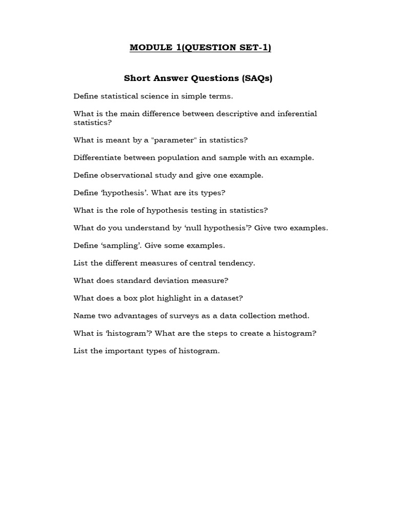 SFDS Module 1 Questions Set-1 | PDF