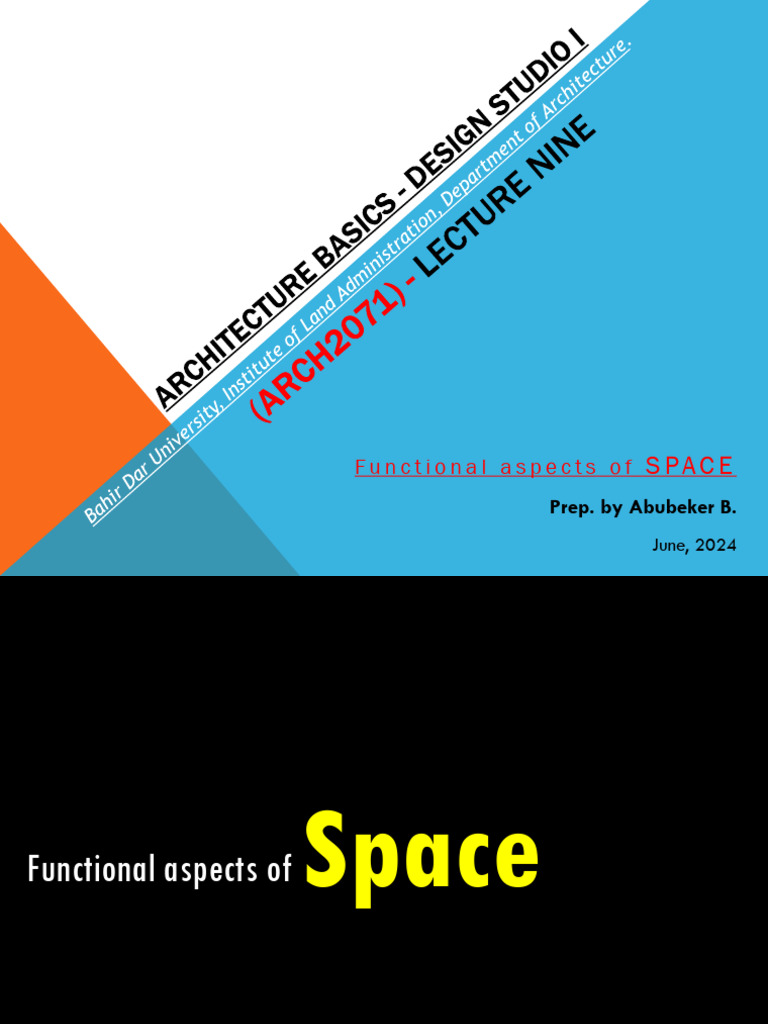 Functional Aspects of Space Design | PDF | Ventilation (Architecture ...