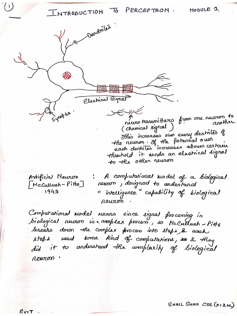 Introduction To Perceptron Module1 Continued | PDF