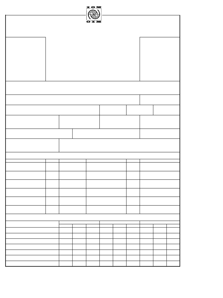 IOM Personal History Form | PDF | Employment | Justice