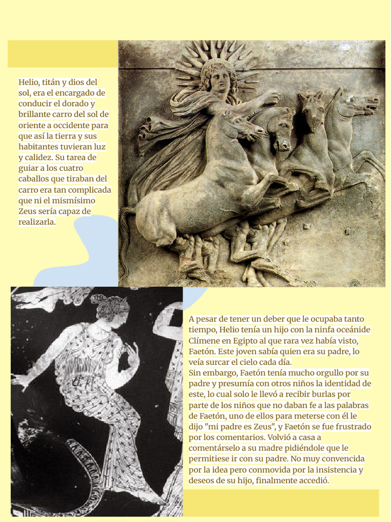 Faetón y el carro del sol: mito trágico | PDF
