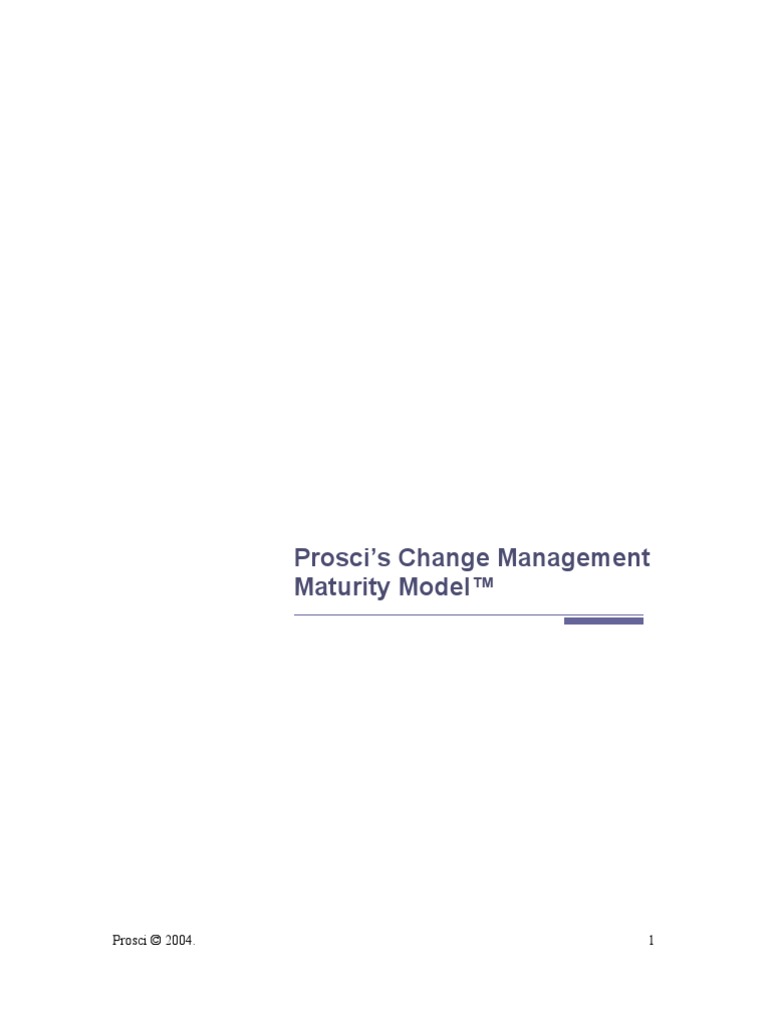 Prosci CM Maturity Model Writeup Good | PDF | Change Management ...