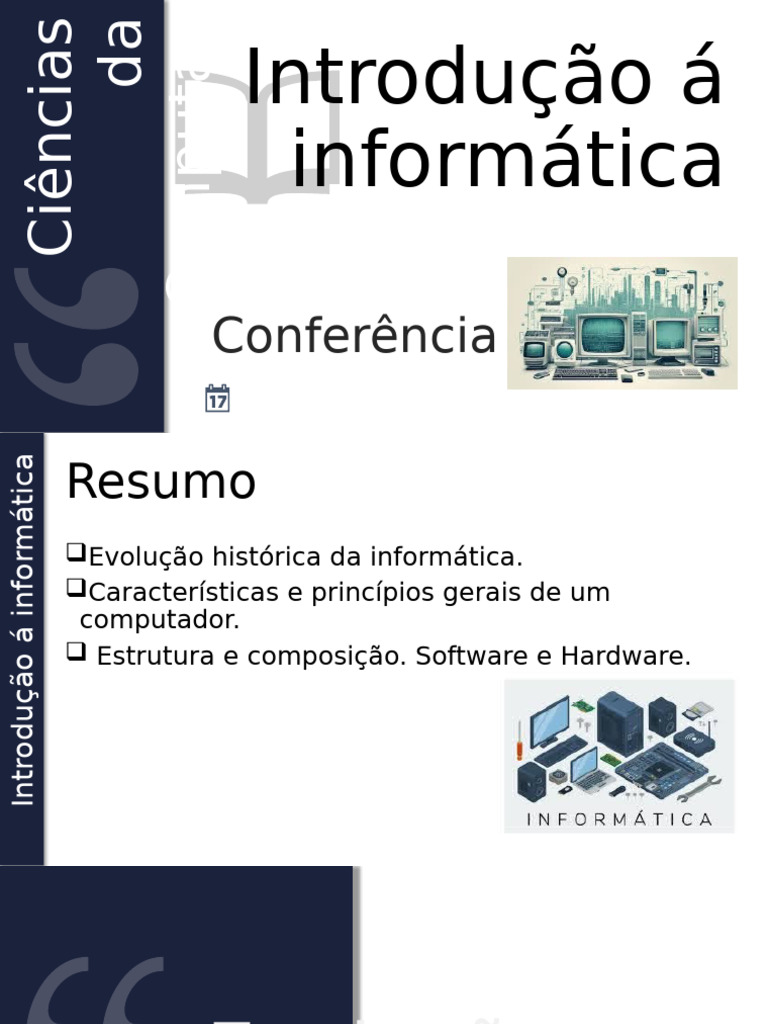 Aula 1 Intro Informatica | PDF | Programas | Hardware de computador