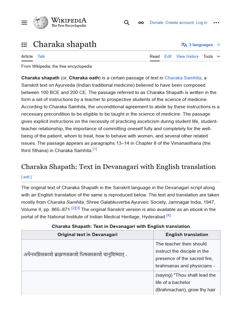 En Wikipedia Org Wiki Charaka Shapath... | PDF