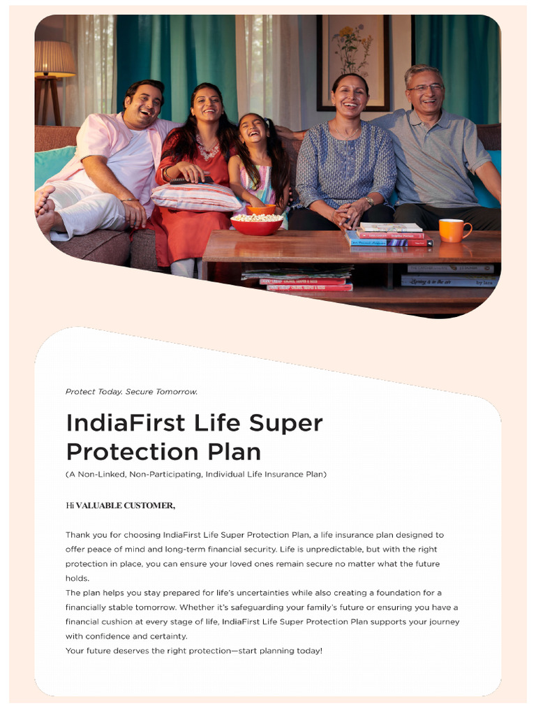 IndiaFirst Life Super Protection Plan | PDF | Insurance | Interest