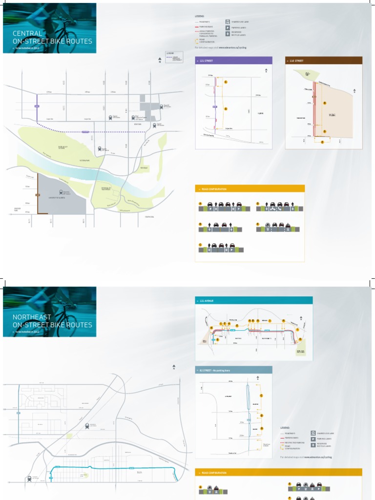 Edmonton Bike Lanes Map For 2012 | PDF | Cycling Infrastructure | Edmonton