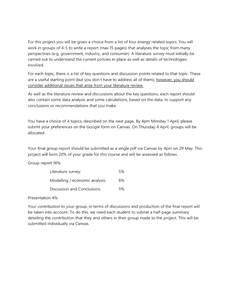 Research Project Description | PDF | Climate Change | Energy Security