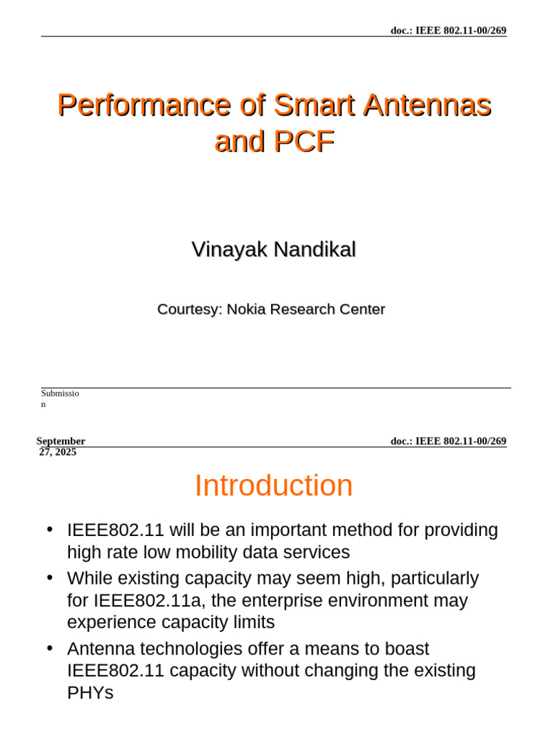 Smart Antennas | PDF | Wireless Lan | Broadcast Engineering