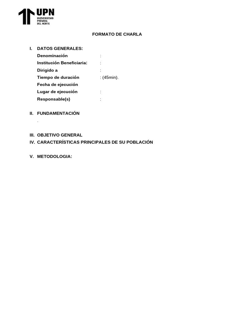 003 - Esquema de Charla | PDF