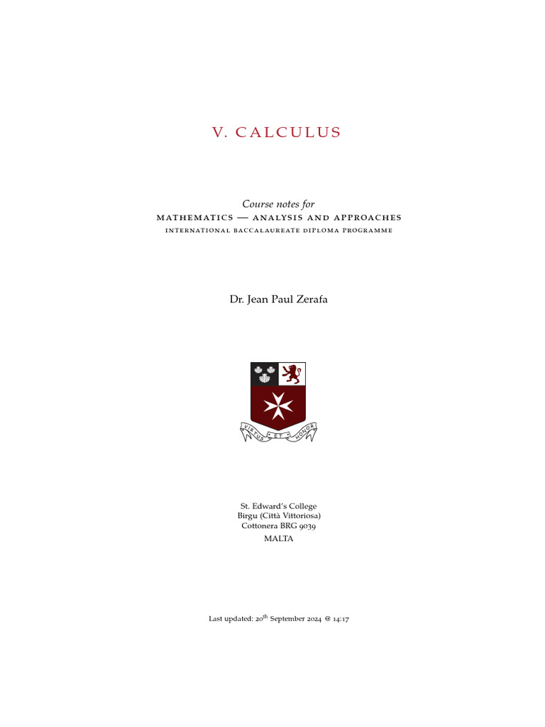 Calculus HL | PDF | Integral | Tangent
