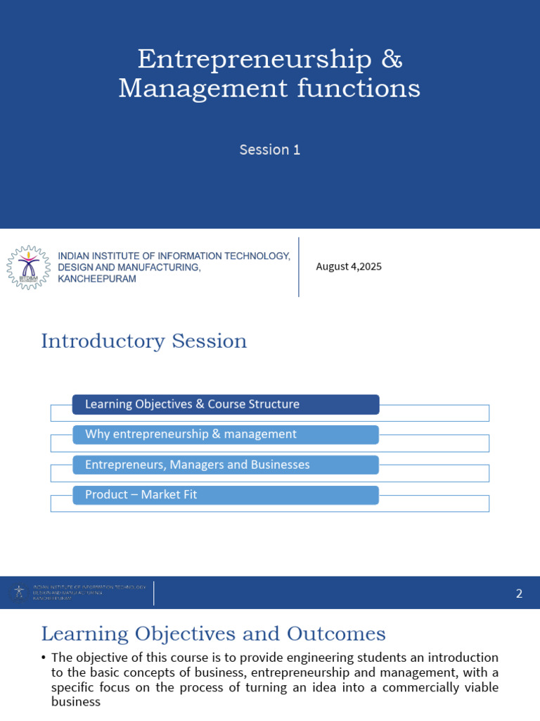 Session1 Cs | PDF | Entrepreneurship | Startup Company