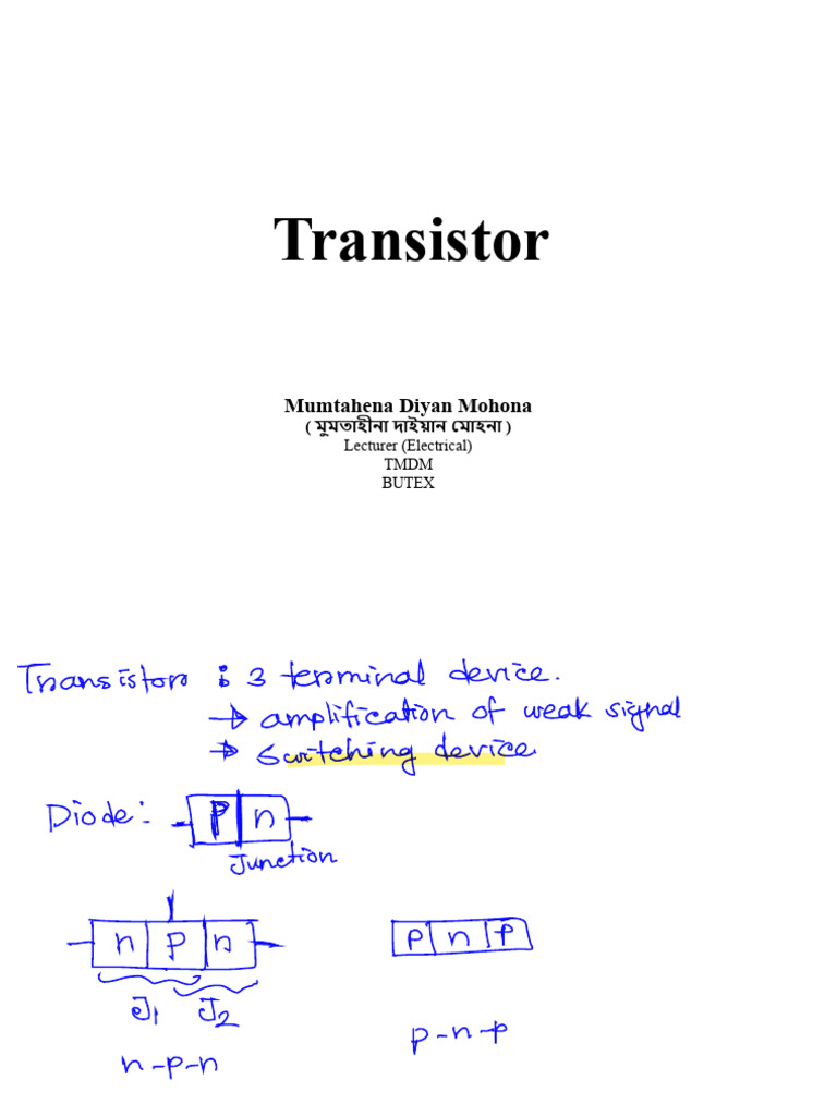 Lecture Transistor | PDF