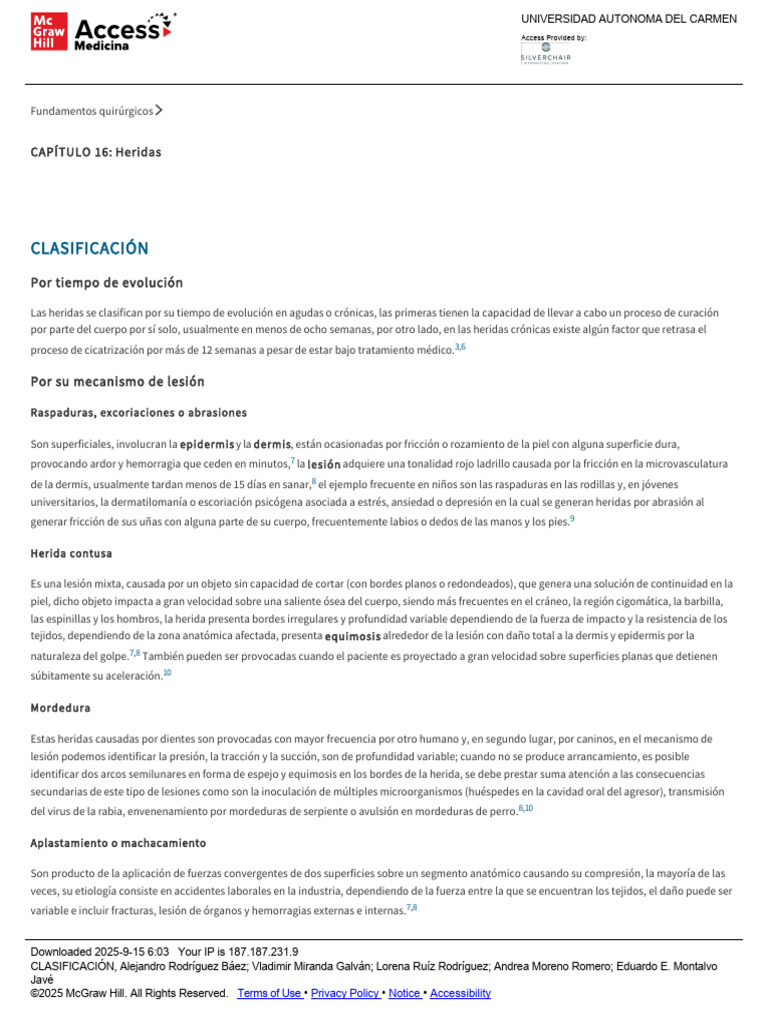Clasificación de Heridas Quirúrgicas | PDF | Herida | Infección