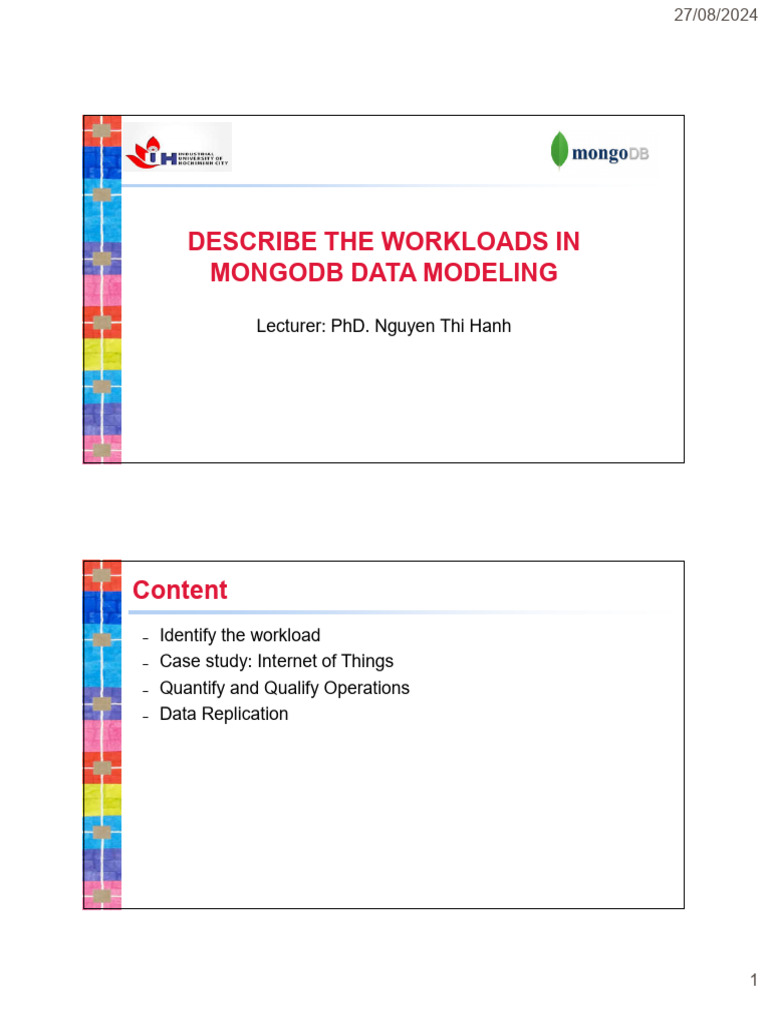 02 Chapter WorkLoads DataModeling Mongodb | PDF | Computer Data | Computer Engineering