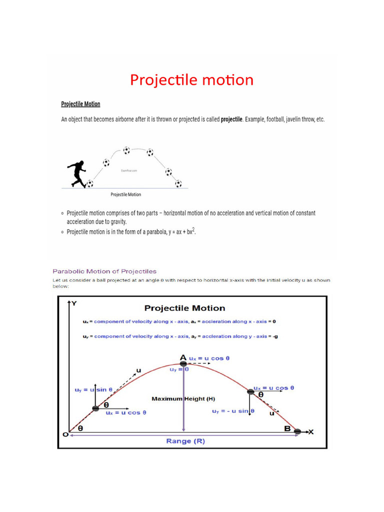 Projectile | PDF