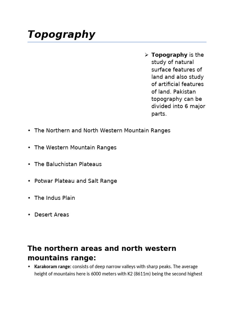 Topography | PDF | Indus River | Himalayas