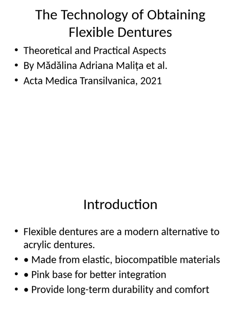 Flexible Dentures Final Presentation Pdf