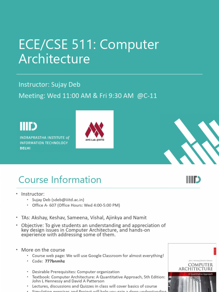ECE - CSE 511 Lec 1 | PDF | Central Processing Unit | Computer Science