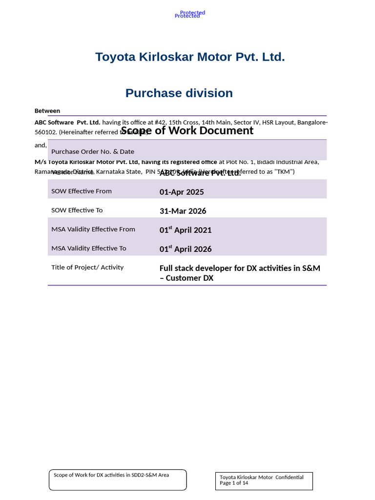 SOW - SDD2 - SOW For Full Stack Developer DX Actvities11-Feb-2025 | PDF ...