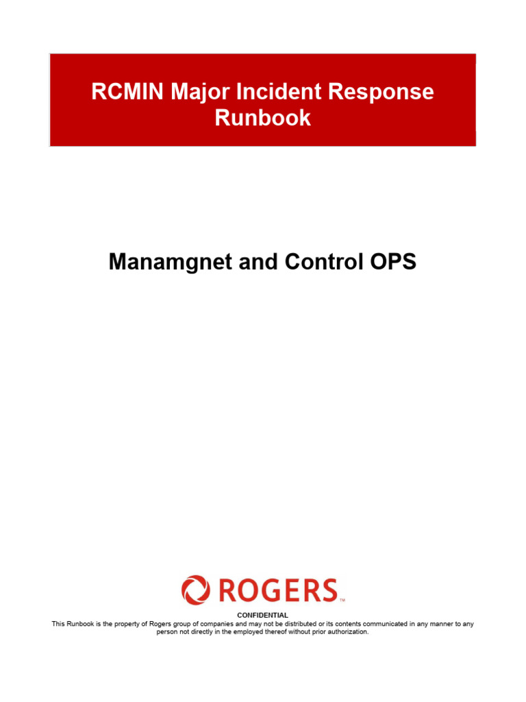 RCMIN Major Incident Runbook | PDF | Computer Network | Network Topology