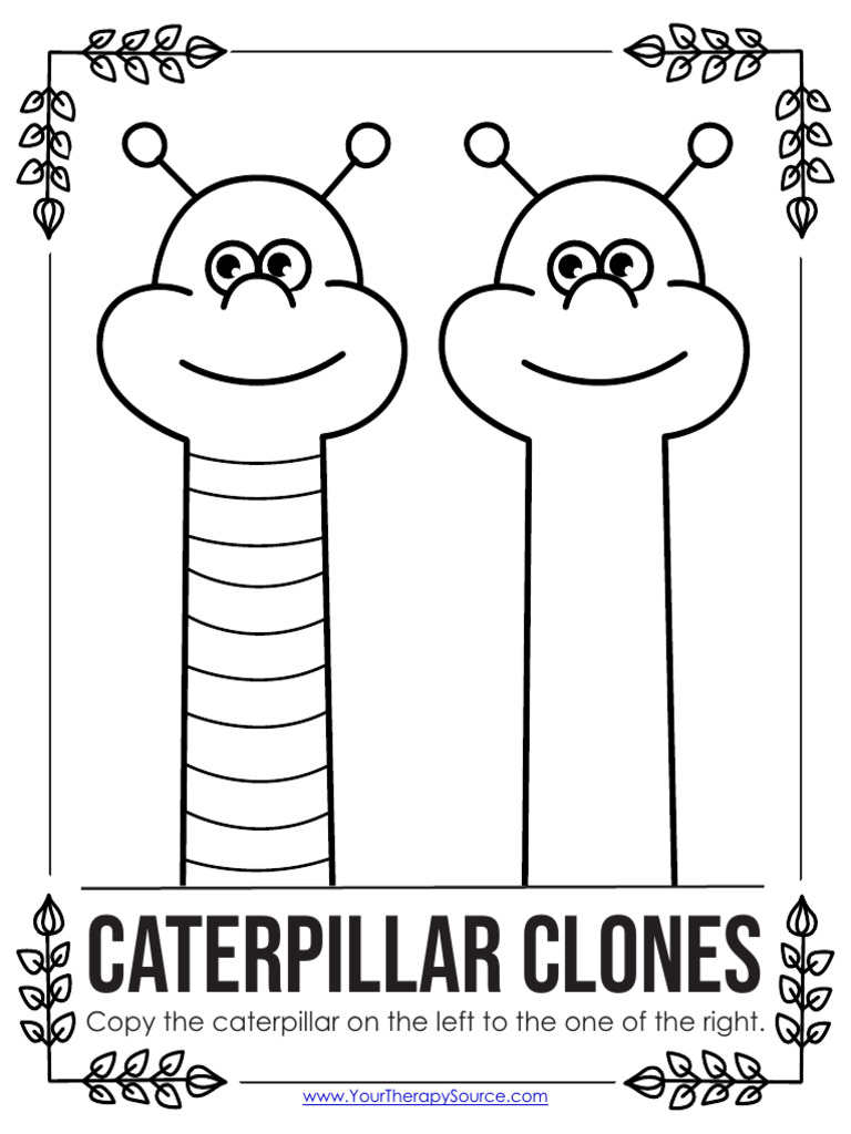 Copy The Caterpillar Friends Complete The Picture | PDF