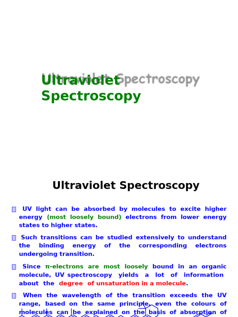 Understanding Ultraviolet Spectroscopy | PDF | Ultraviolet–Visible ...