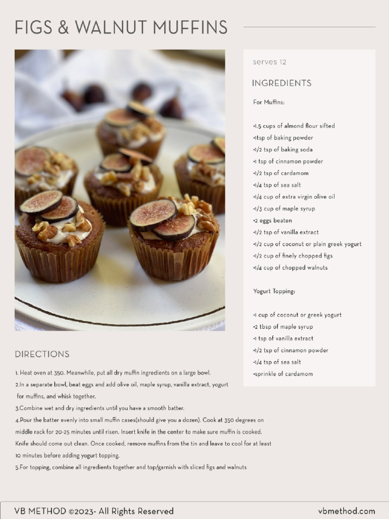 Figs Walnut Muffins | PDF