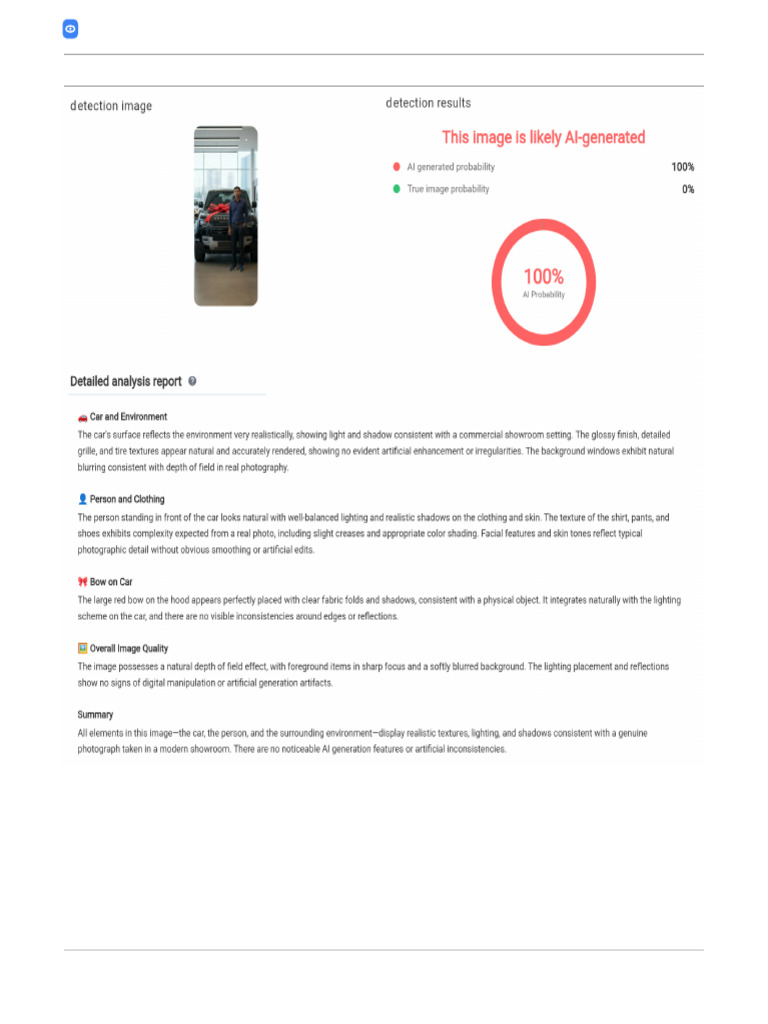 Ai Image Detector Result | PDF