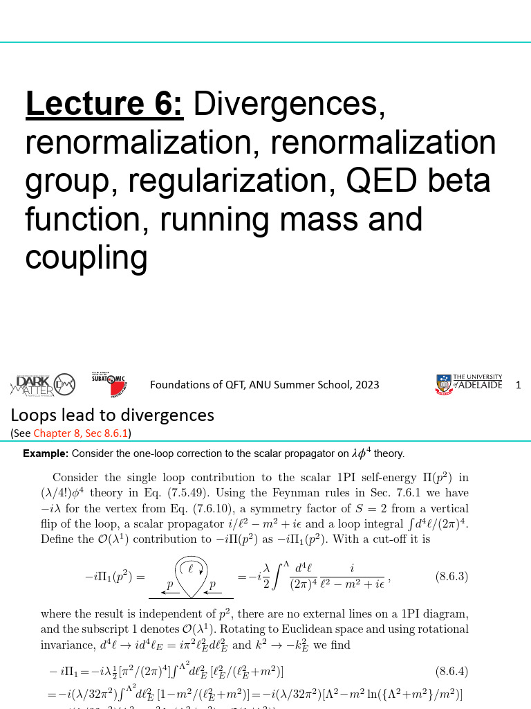 QFT Lecture 6 | PDF | Quantum Field Theory | Applied And ...