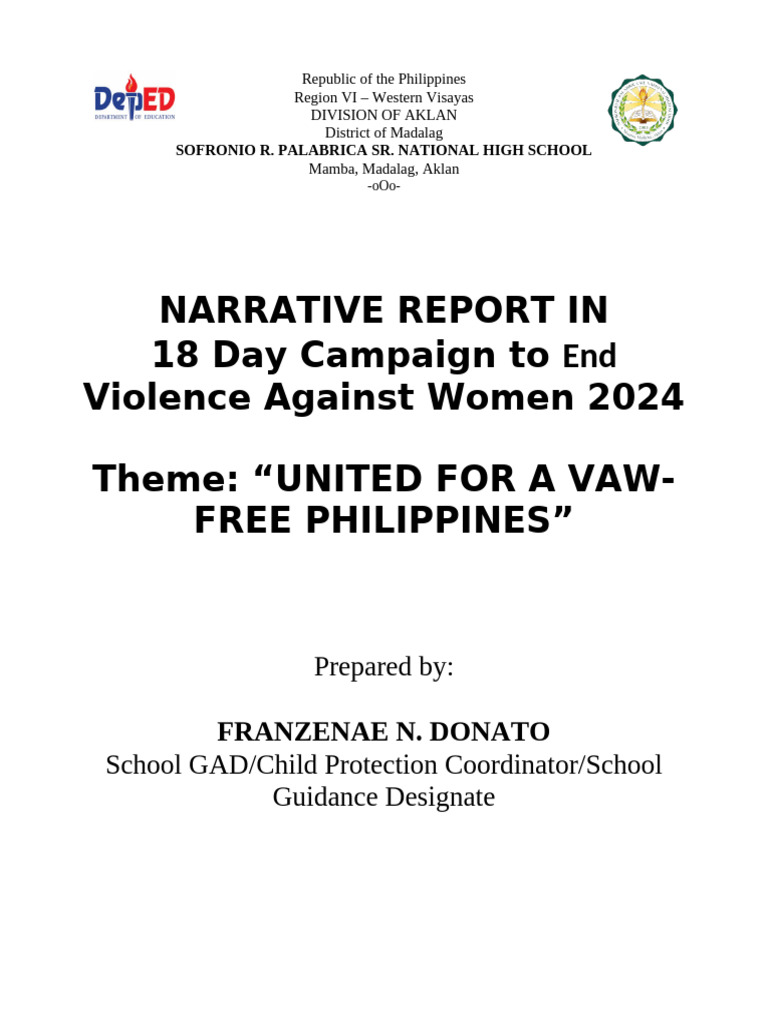 18-Day Campaign Against VAW 2024 Report | PDF