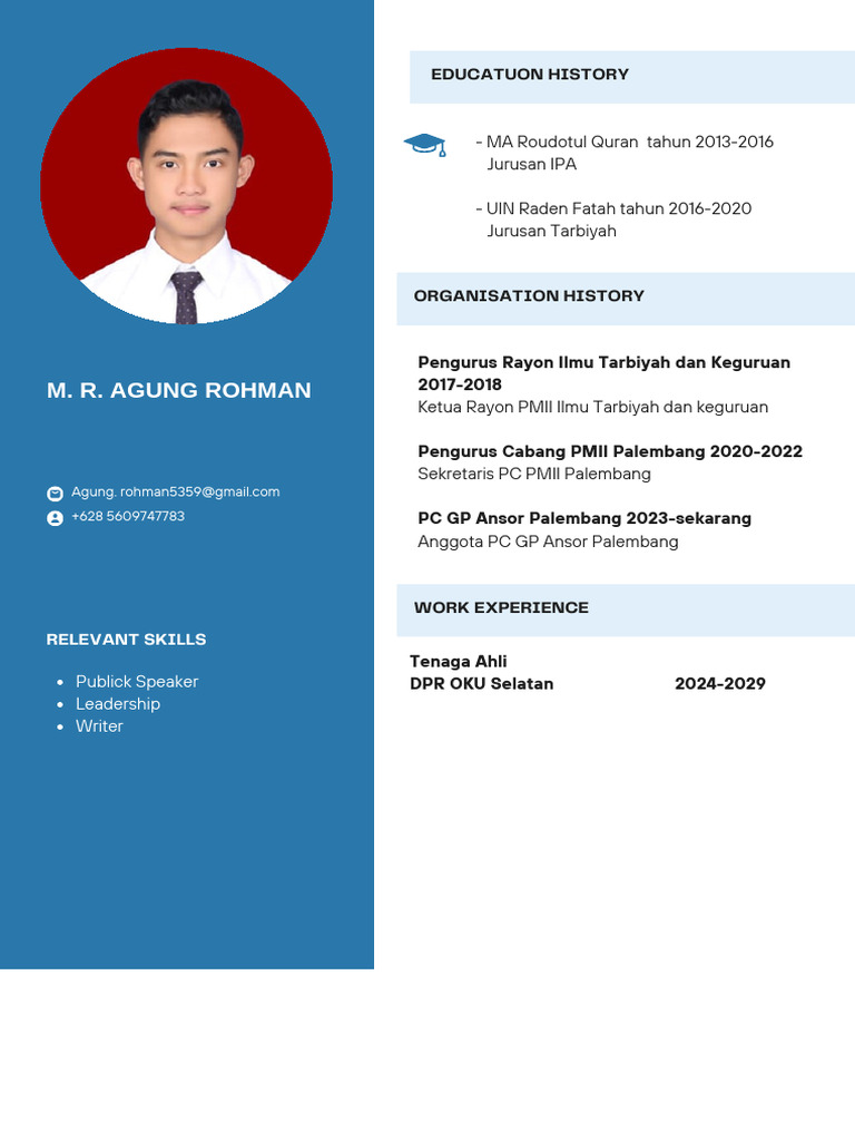 Blue Light Blue Color Blocks Flight Attendant CV - 20250927 - 195352 ...