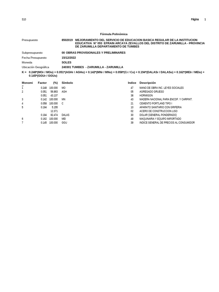 Formula K | PDF
