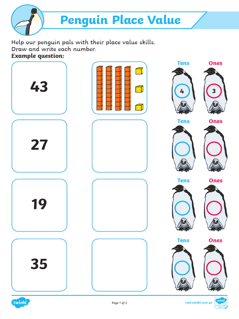 Au N 2549545 Penguin Place Value Ver 1 | PDF
