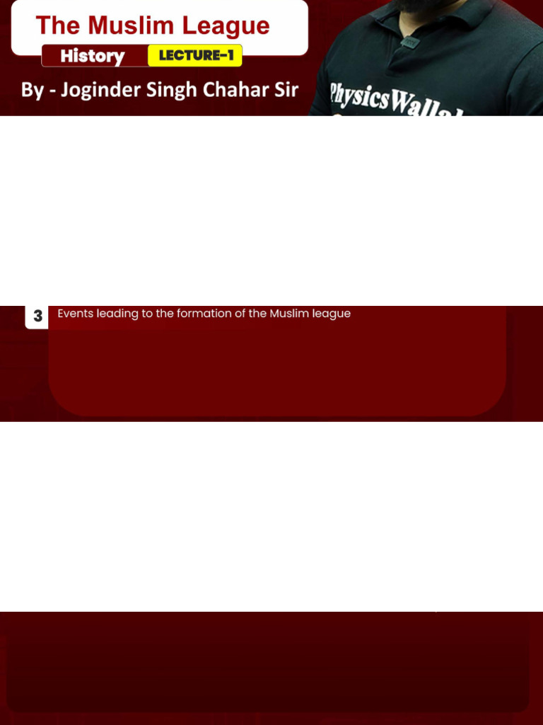 The Muslim League | PDF
