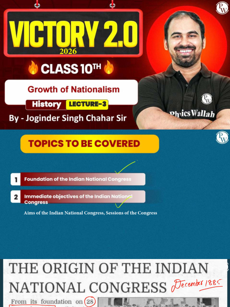 Growth of Nationalism |Summary| ICSE 10th| Easy to learn | PDF