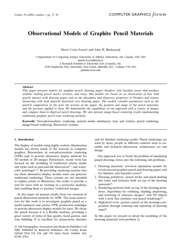 Observational Models of Graphite Pencil Materialspdf | PDF | Drawing ...