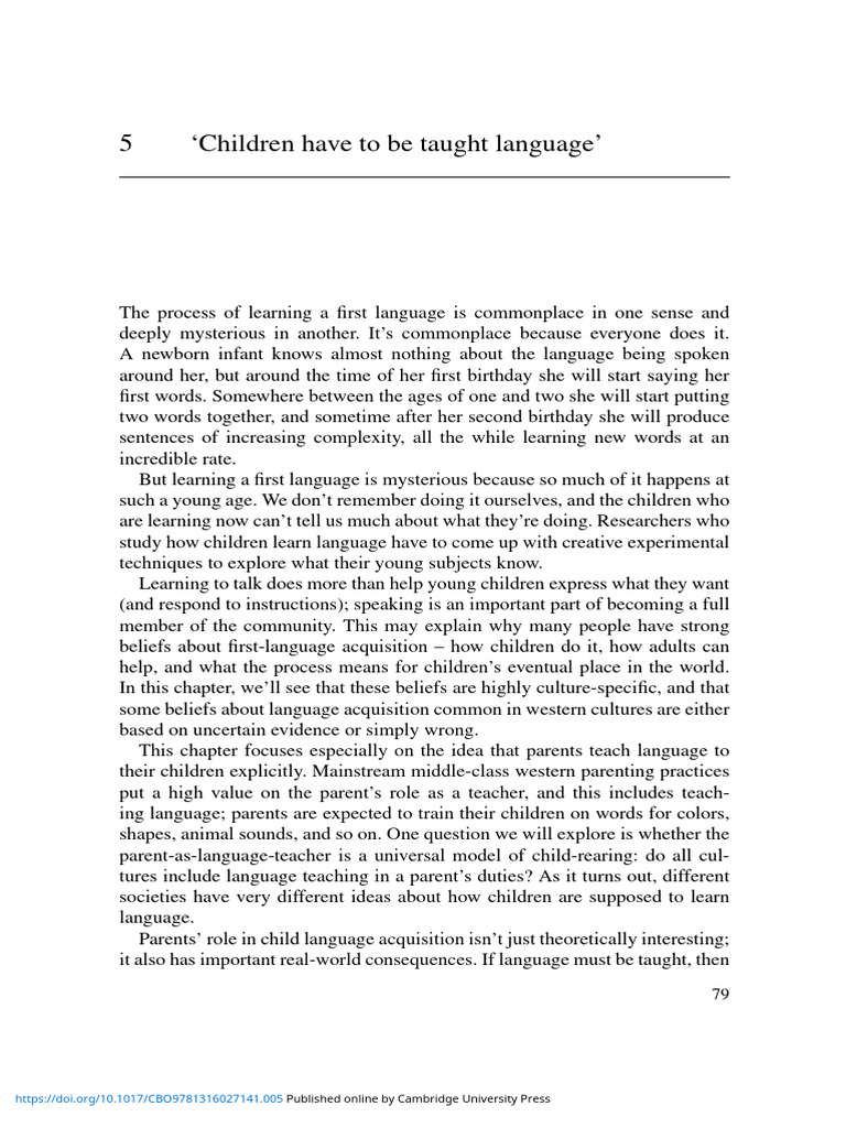 08.1 PP 79 110 Children Have To Be Taught Language | PDF | English ...