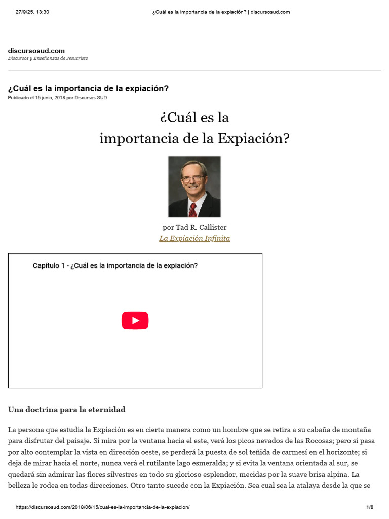 1 ¿Cuál Es La Importancia de La Expiación | PDF | Salvación | Jesús