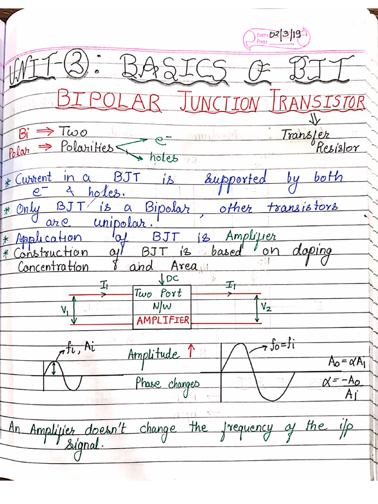 EDC - Chapter-3 Basics of BJT | PDF