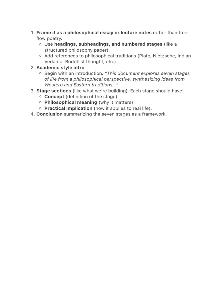 Frame It As A Philosophical Essay or Lecture Notes Rather Than Free | PDF