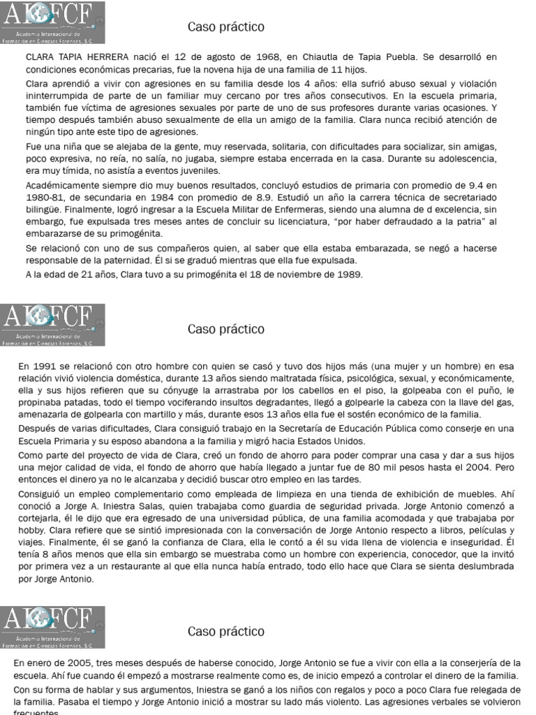 Clara Tapia: Supervivencia y Violencia | PDF | Violación | Secuestro